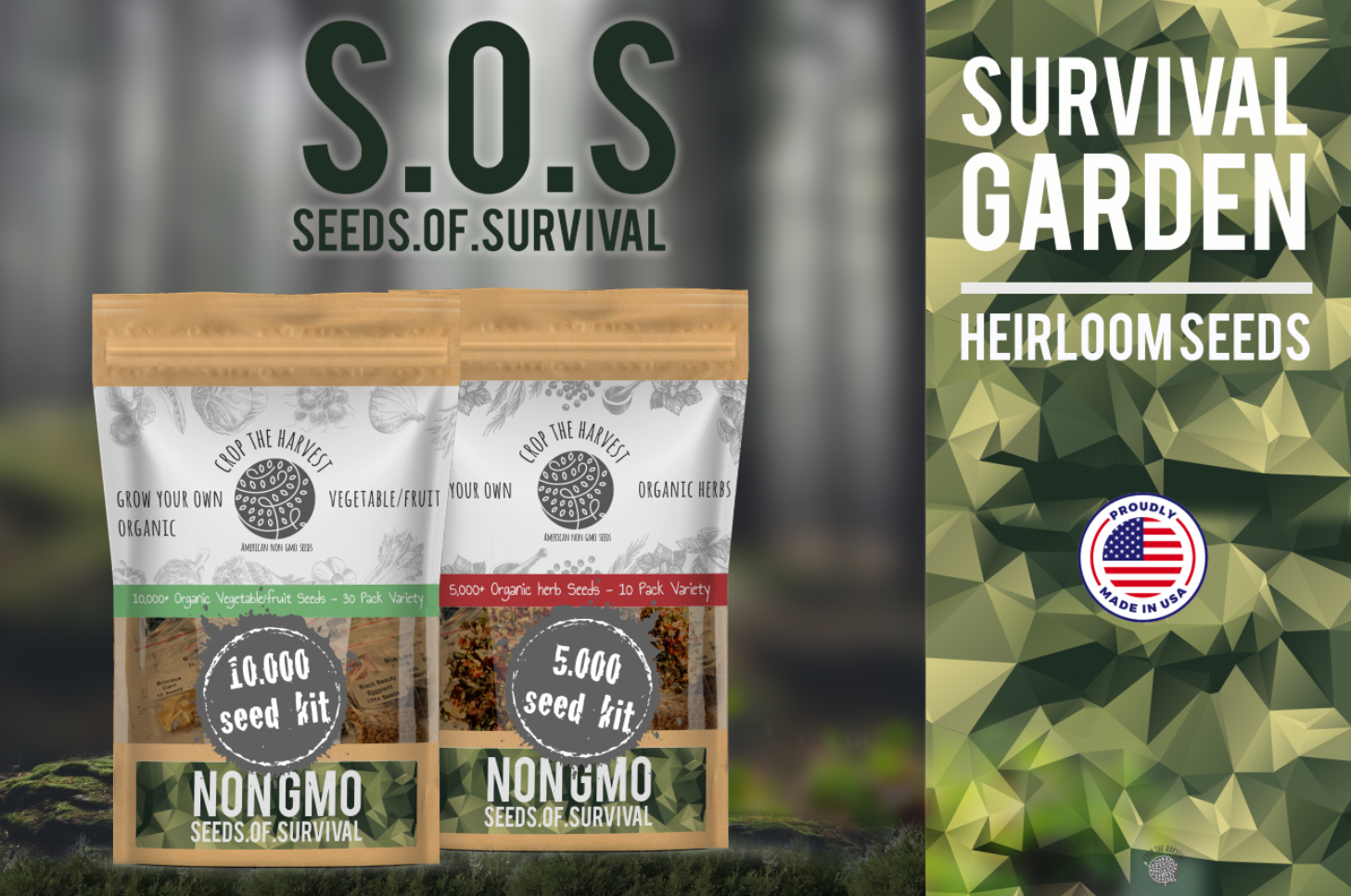 5,000+ S.O.S. Seeds Of Survival Organic Herb kit – GearPings